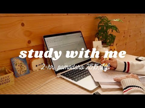 2-HR STUDY WITH ME | Pomodoro 25/5 | relaxing *LOFI* beats | afternoon studies