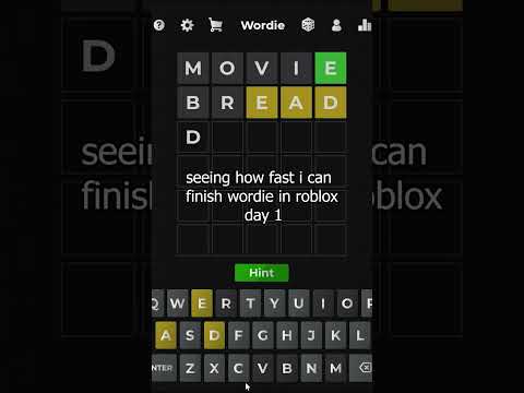 How fast can i finish wordie in roblox? (day 1)
