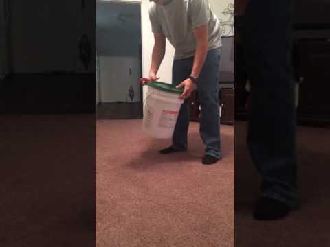 Removing the lid from a 5 gallon chemical bucket with no easy peel tab