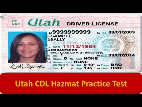 Utah CDL Hazmat Practice Test