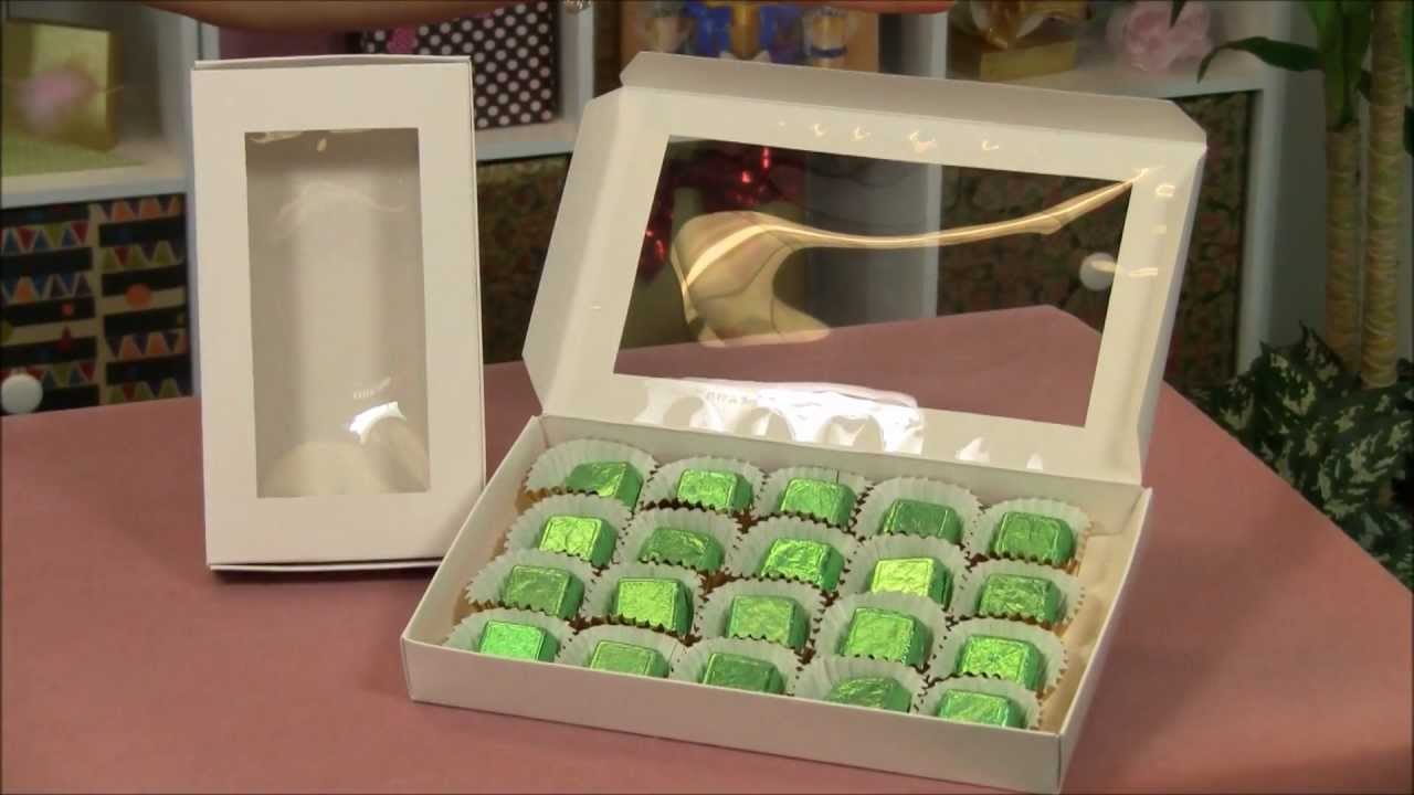 White One Piece Rectangle Window Candy Boxes