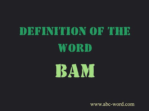 Definition of the word "Bam"