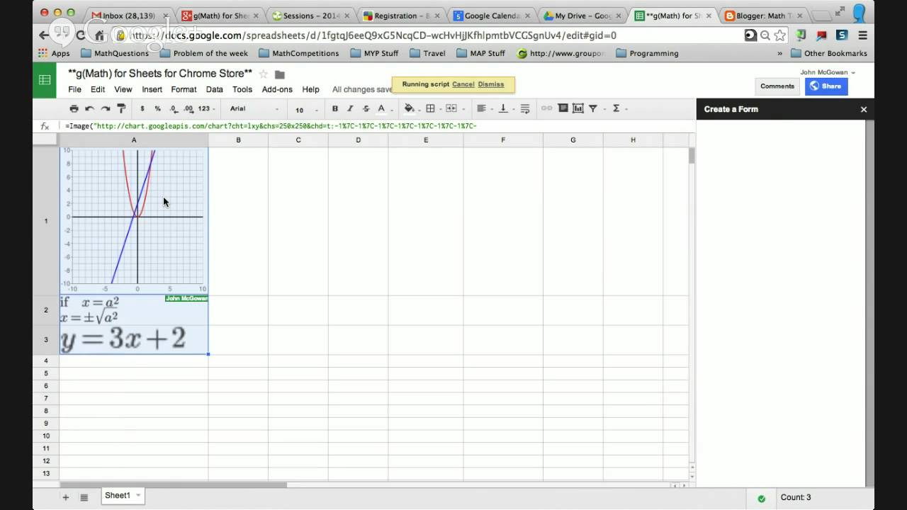 g(Math) for Sheets Tutorial