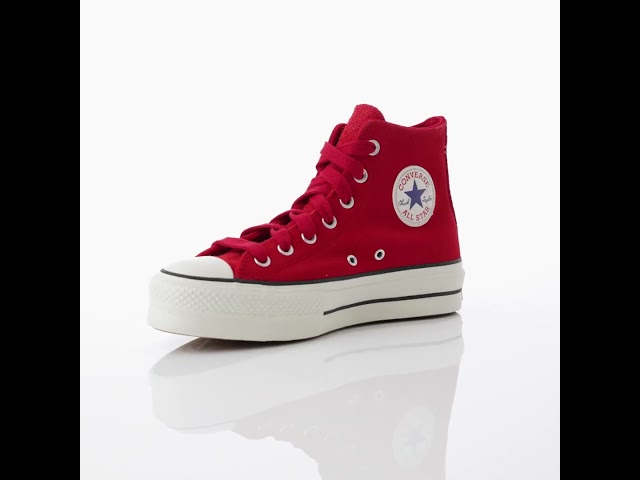 CONVERSE CHUCK TAYLOR ALL STAR LIFT HI SUEDE ROUGE - SNEAKERS FEMME ...