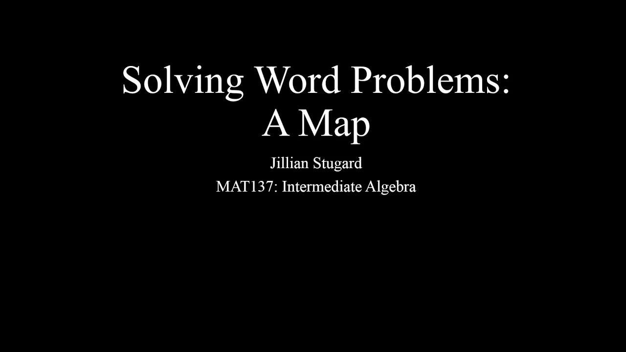 Solving Word Problems: A Map