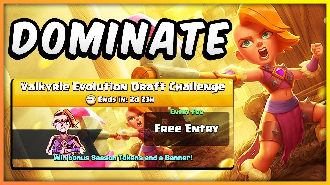 VALKYRIE EVOLUTION DRAFT CHALLENGE in CLASH ROYALE!