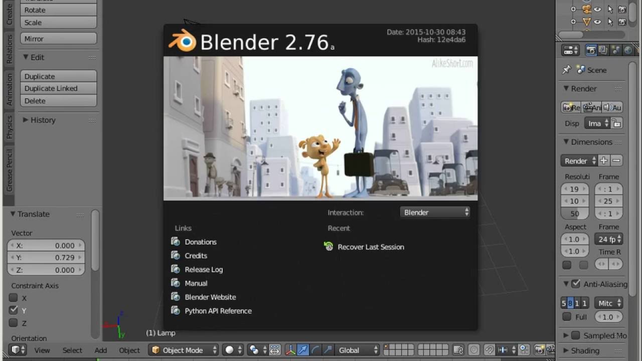 ReactOS 0.4.2+ and Blender 2.76