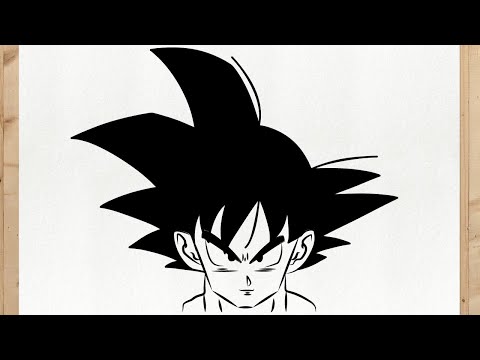 Como dibujar la CARA DE GOKU (Dragon Ball) paso a paso, fácil