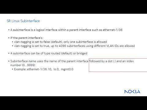 Nokia SR Linux Interfaces: Router Interfaces