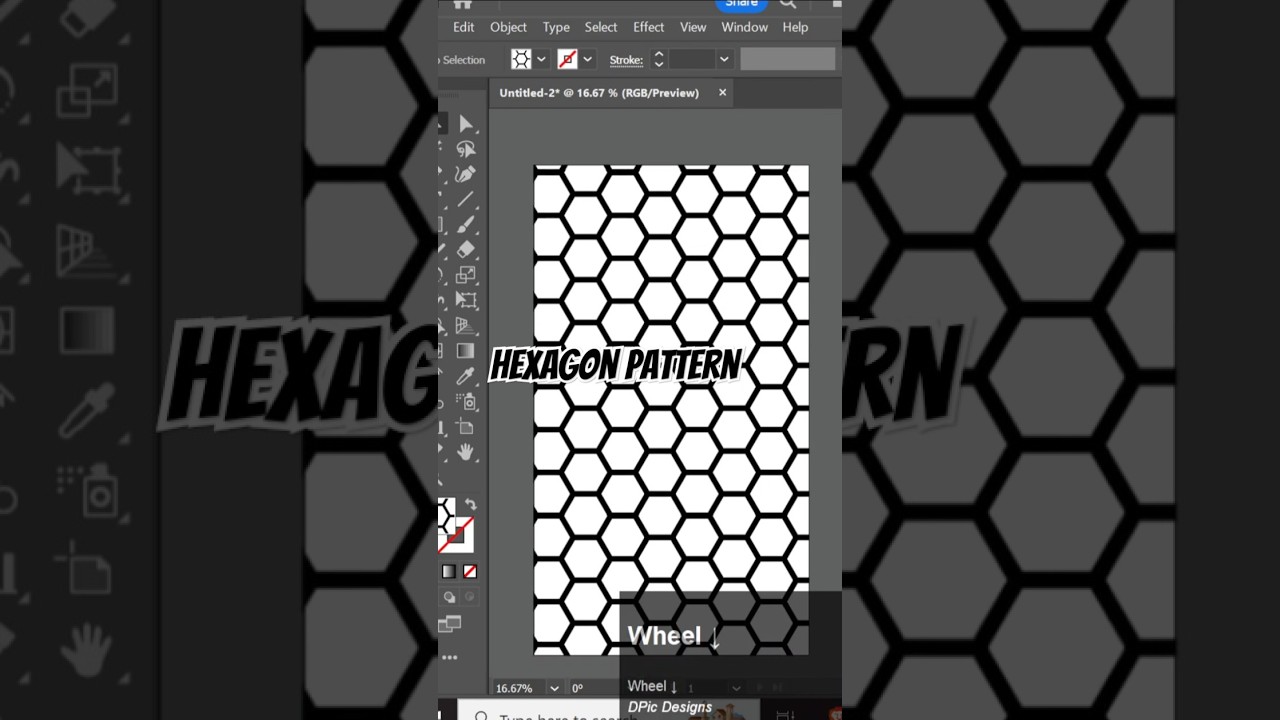 How to create hexagon pattern in adobe illustrator