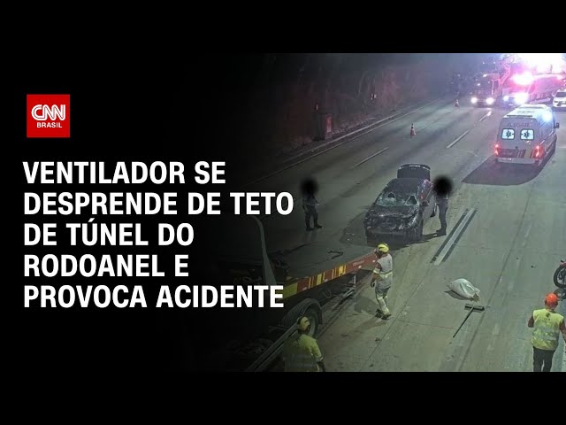 Ventilador se desprende de teto de túnel do Rodoanel e provoca acidente, em Barueri (SP) | CNN ...