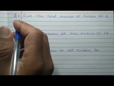 Find total numbers of factors of 8 ,40 and 24