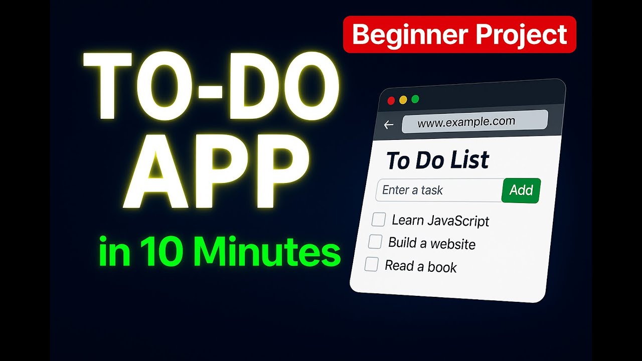 To-Do List App with LocalStorage | JavaScript Beginner Project