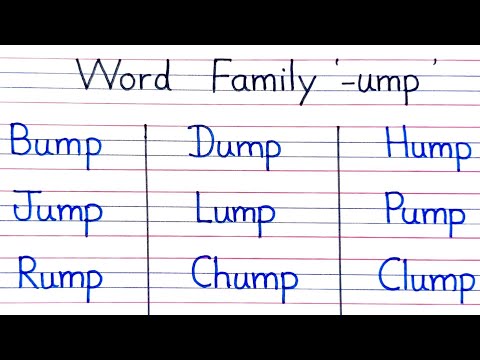 Word Families Part - 58| Word Family ' - ump '|' - ump ' Words For Kids| Phonics For Kids|