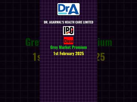 Dr Agarwal’s Healthcare Limited IPO GMP Update 1/2/2025 #shorts #ipo #gmp #stockmarket #sharebazar