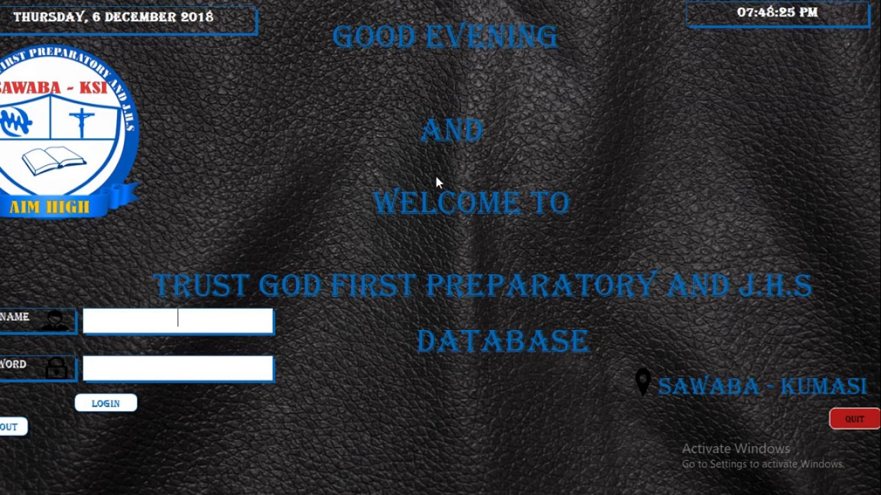 School management database for Basic Schools