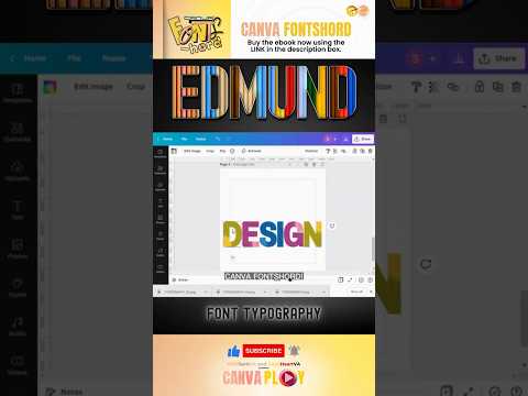 CANVAPLAY | FEATURED FONT: EDMUND (Canva Fontshord Ebook) #canva #font #fontdesign