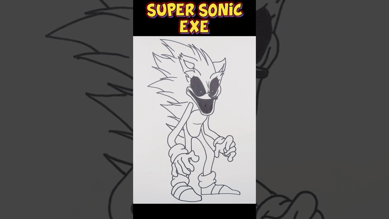 How To Draw Super Sonic Exe | FRIDAY NIGHT FUNKIN | Sonic #shorts #drawing #draw #sonicexe