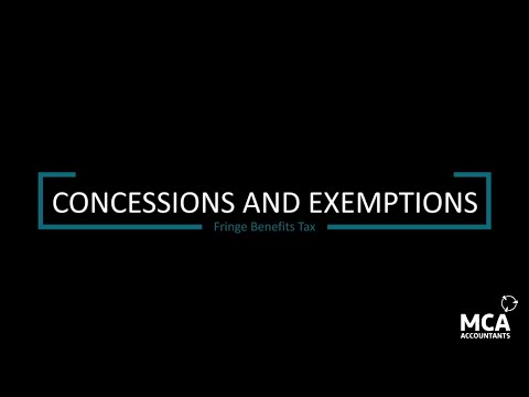FBT Concessions and Exemptions