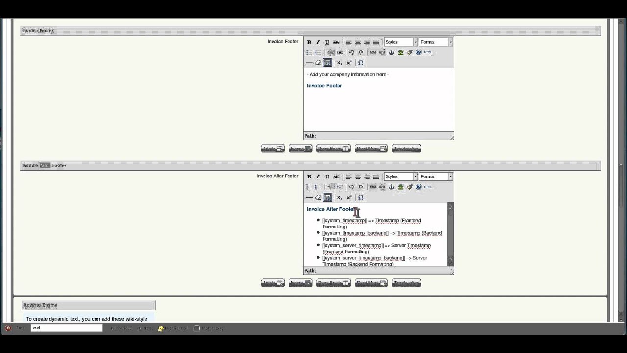 AEC Settings Part 5 - Invoice Customization Tab