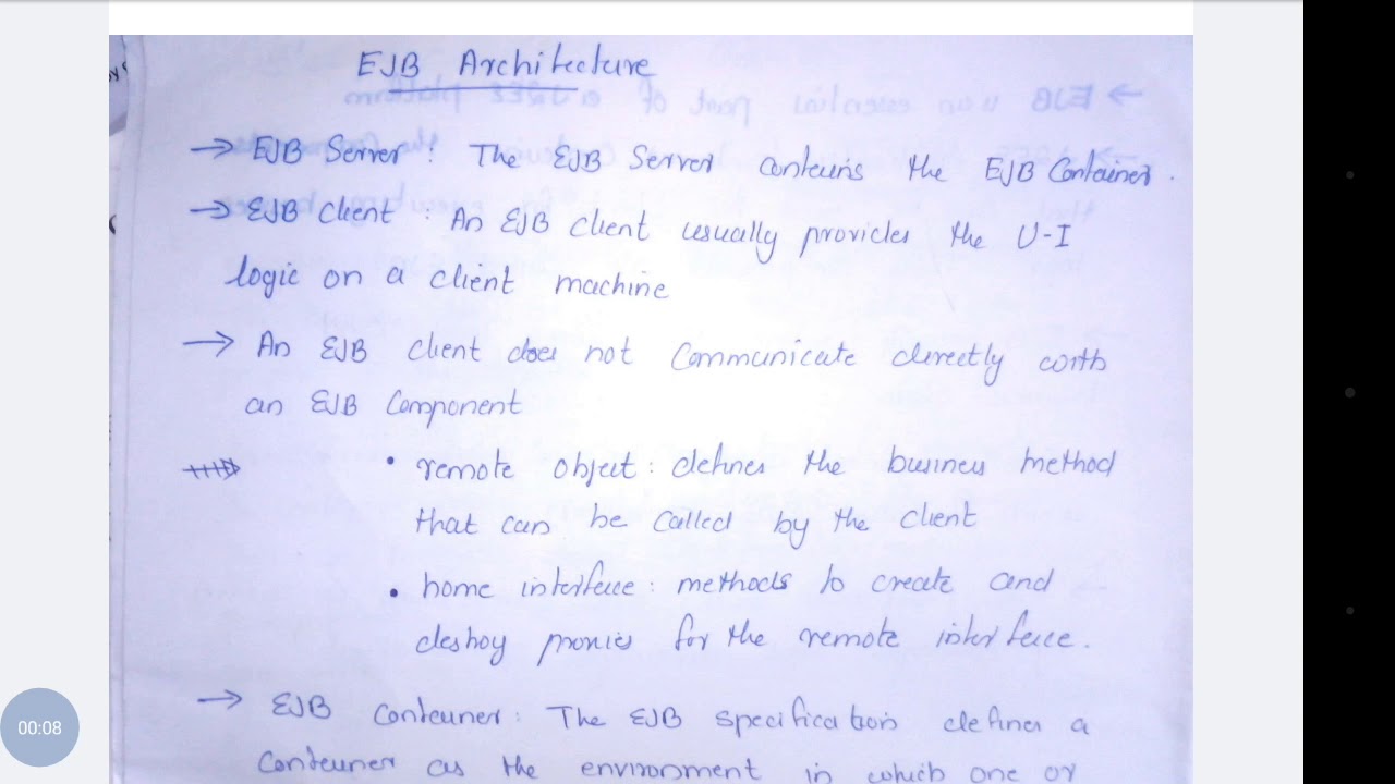 Enterprise Javabeans architecture part 1