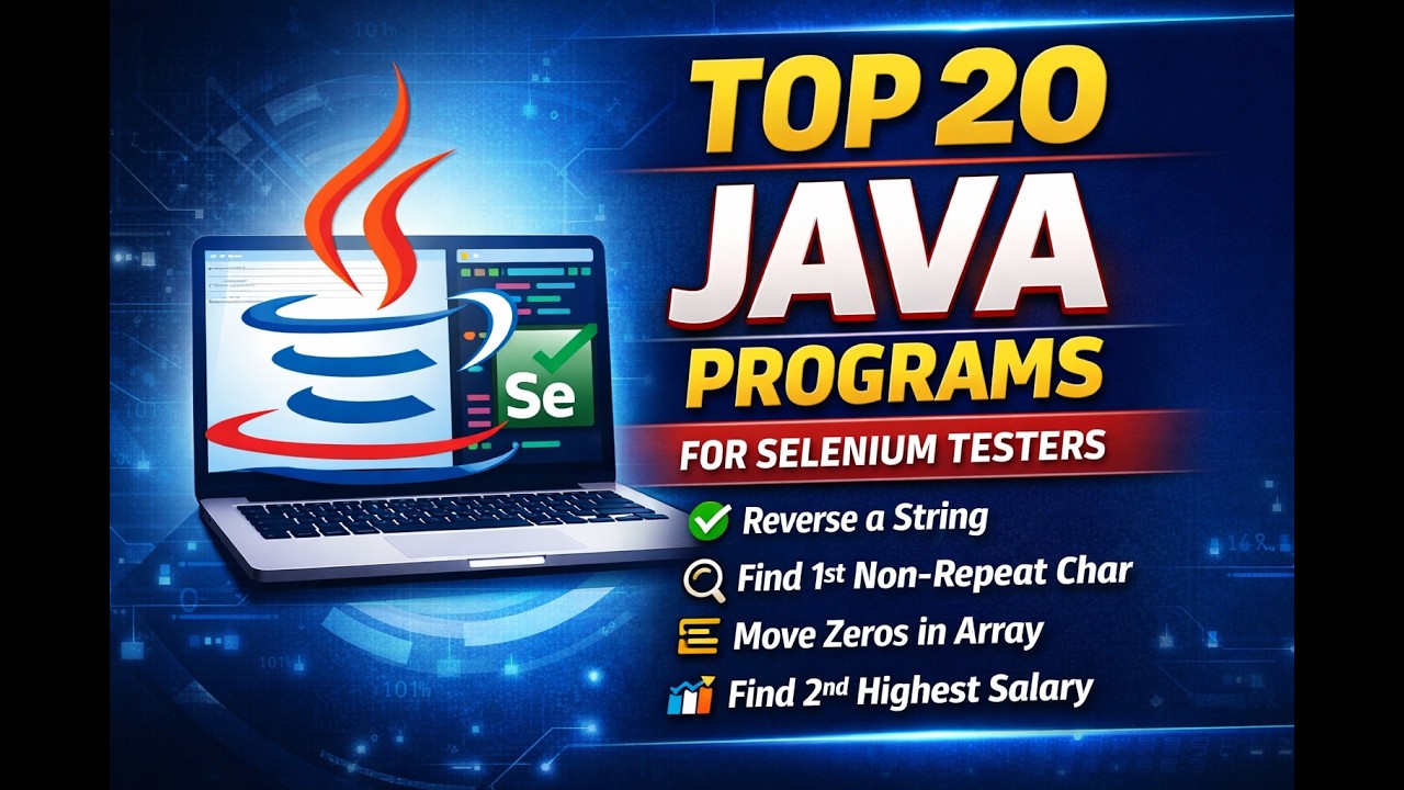 Top 20 Java Programs for Selenium Automation Testing Interviews