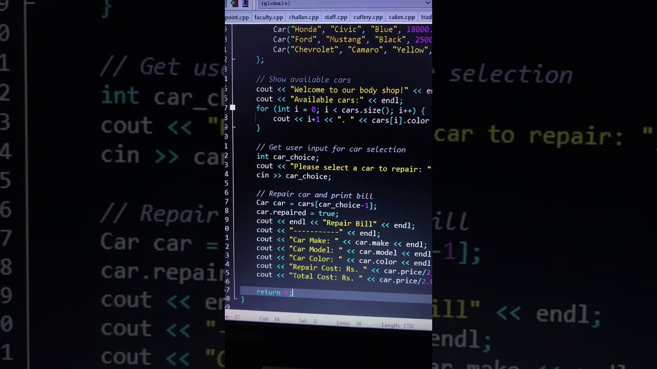 car body c++#coders #codelife #coderstokyo #codingninja #codemasters #codinglife #coders #cpp
