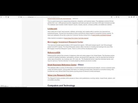 Investment Resources (Morningstar & Value Line) Tutorial