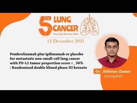 Dr. Abhinav Zawar-Pembrolizumab plus ipilimumab or placebo for metastatic non-small-cell lung cancer