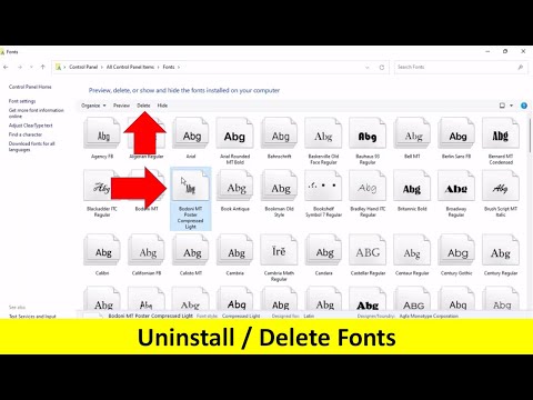 How to Uninstall Fonts in Windows