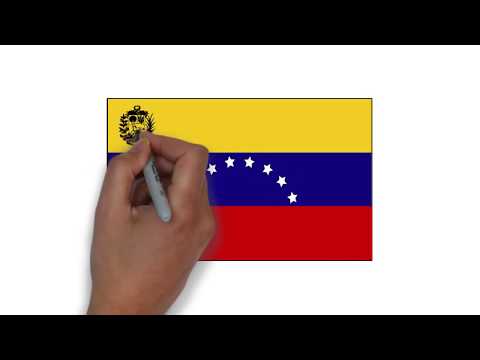 How to draw Venezuela Flag | bandera de venezuela