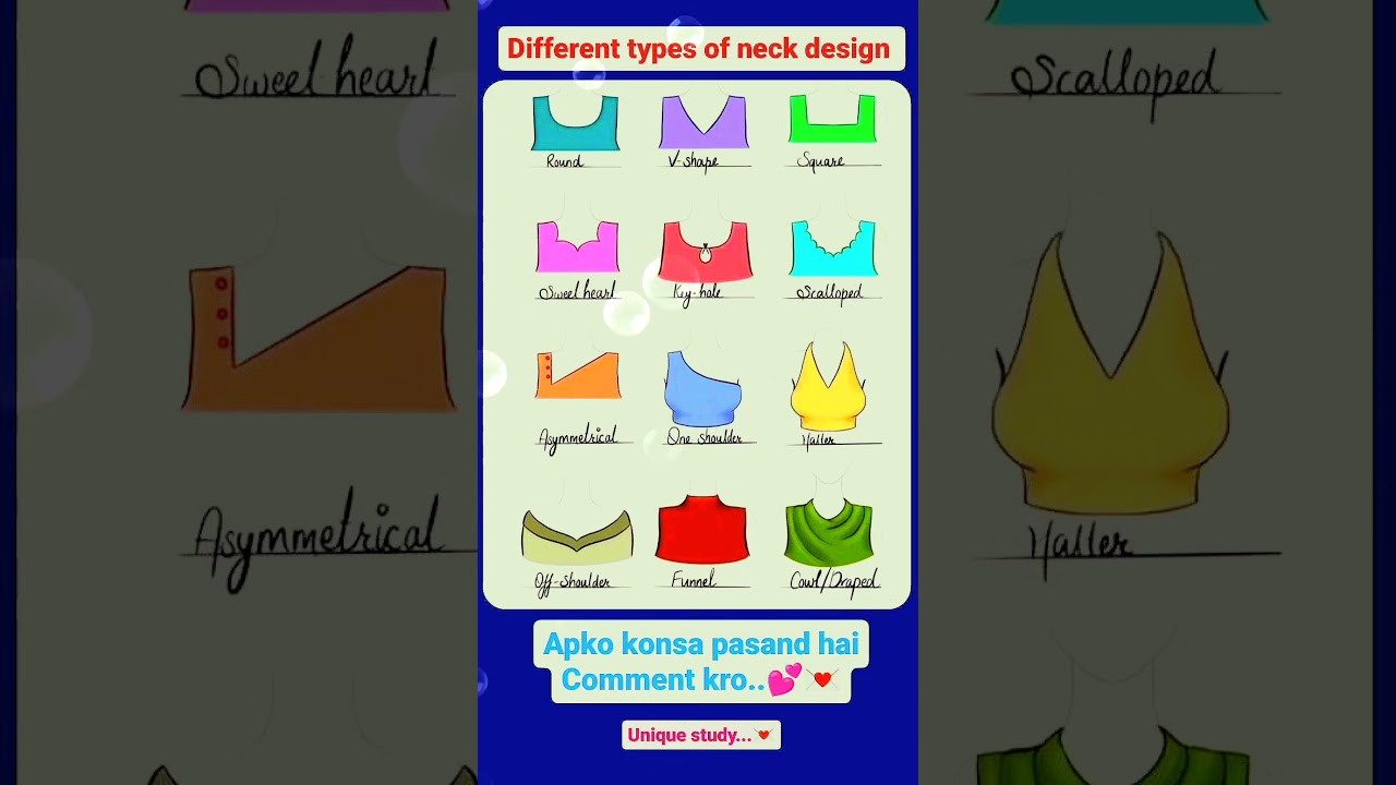 beautiful neck design 🧣 different types in english #neckdesign #neckdesigns #englishspeaking