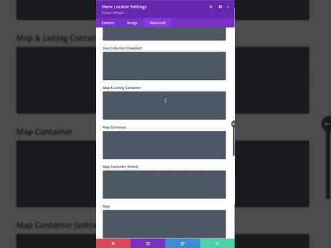 Custom CSS (Advanced Tab) - Divi Store Locator Module Settings