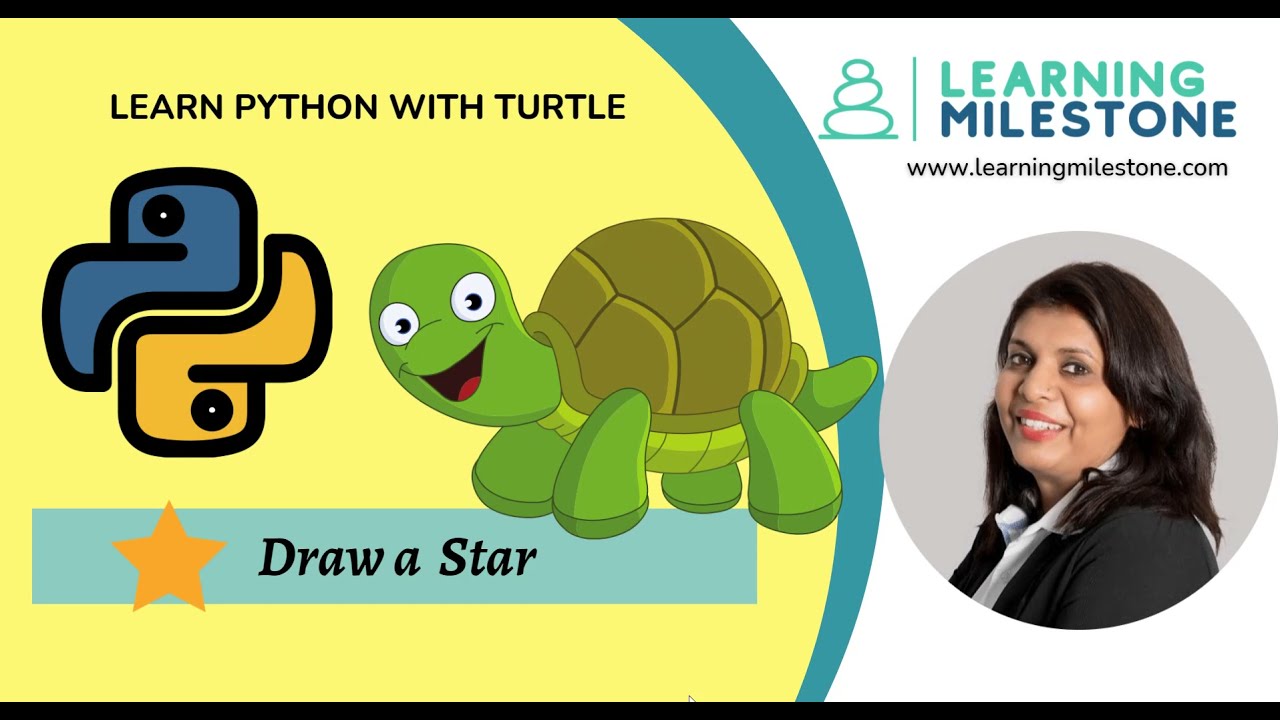 3 - Draw a Star - Learn Python with Turtle Graphics