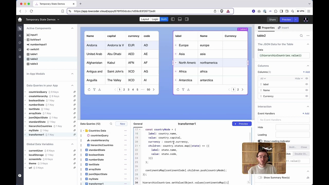 Lowcoder Tutorial - Data Transformer