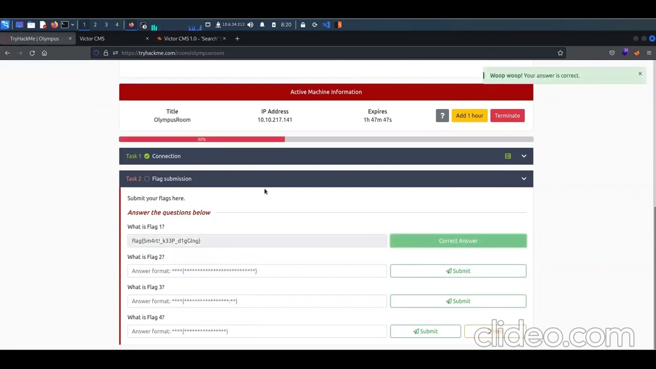 Olympus CTF  Walkthrough - TryHackMe - SQL Injection - SUID Privilege Escalation