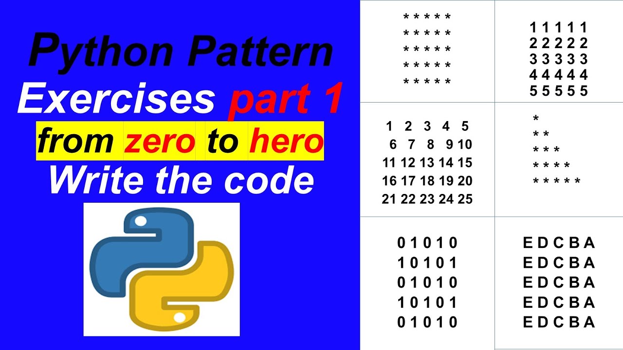 ALL Python Pattern over 700 exercise part 1 with solution #python #pattern  #exercise #beginners