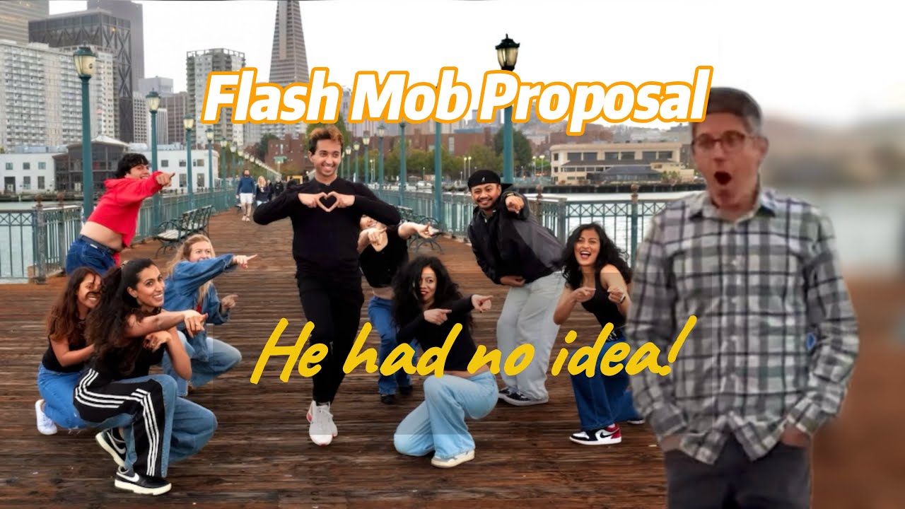Best Surprise Flash Mob Proposal — He Had No Clue!