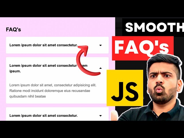 How to Create a Smooth Animated FAQ Accordion Using JavaScript in Web ...