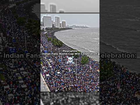 Indian Fans Marine Drive Celebration 🥶 ||indian cricket team parade || #cricket #shorts