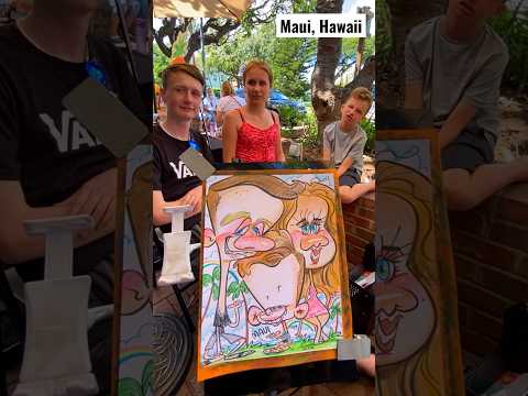 #caricature #art #lahaina #streetart #maui #hawaii #caricatures #cartoon #portrait