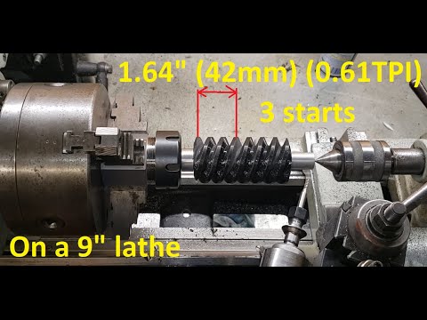 Highly irregular method of making long pitch worm gears on a small lathe