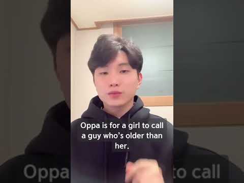 Why korean girls/women called older man as oppa? Does it have special meaning?🇰🇷