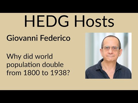 HEDG Hosts - Giovanni Federico, on why world population doubled from 1800 to 1938