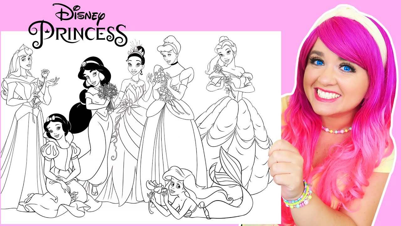 Coloring Every Disney Princess | Disney Princess Coloring Pages All Characters