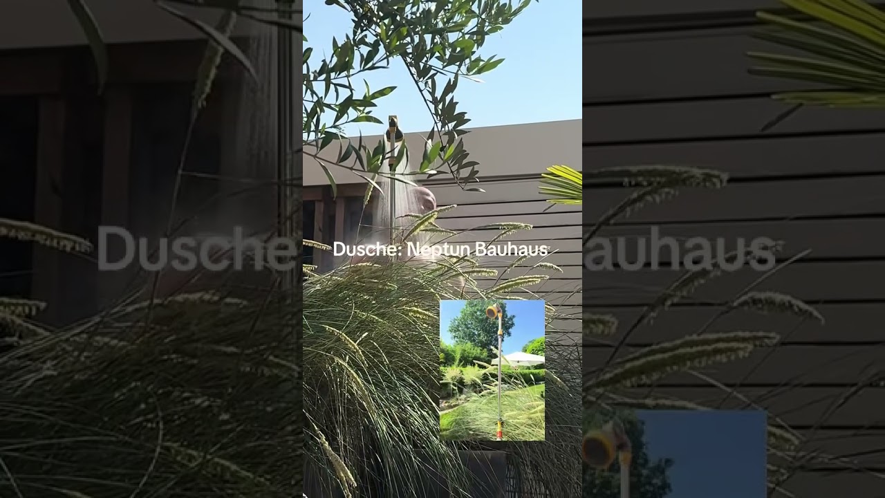 Duschen im Freien am besten mit Sichtschutz #mieter #moderneswohnen #garten #dusche #strafe #sommer