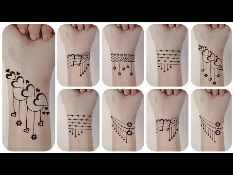 Best Bracelet mehndi design for girls❤️, Bracelet mehndi design, Bracelet tattoo design #viralvideo