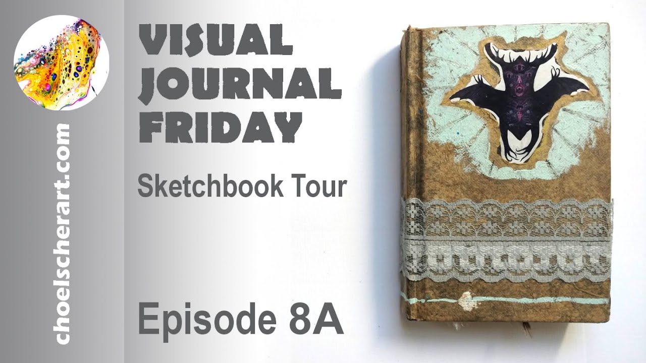 📚Visual Journal Friday Ep8A - Tiny Tradable Sketchbook Flip Through Tour📚