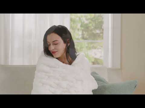 The Ruched Faux Fur Throw - Madison Park
