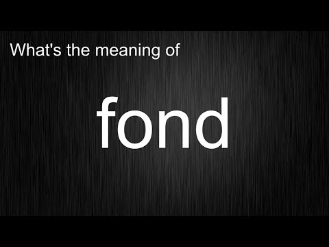 What's the meaning of "fond", How to pronounce fond?